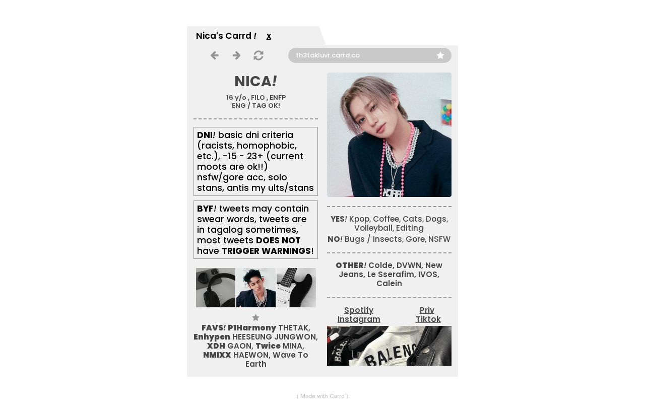 nica's carrd
